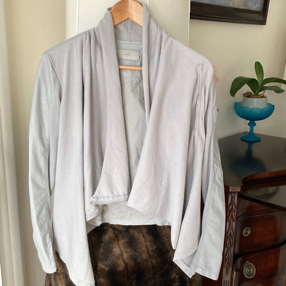 Blank NYC | Jackets & Coats | Asymmetrical Grey Fully Lined Leather And ...